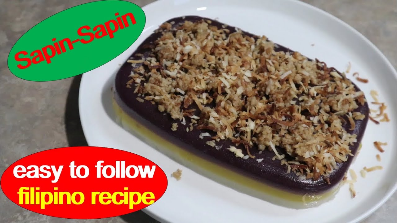 Filipino SAPIN-SAPIN. All Natural Recipe with the Least Ingredients ...