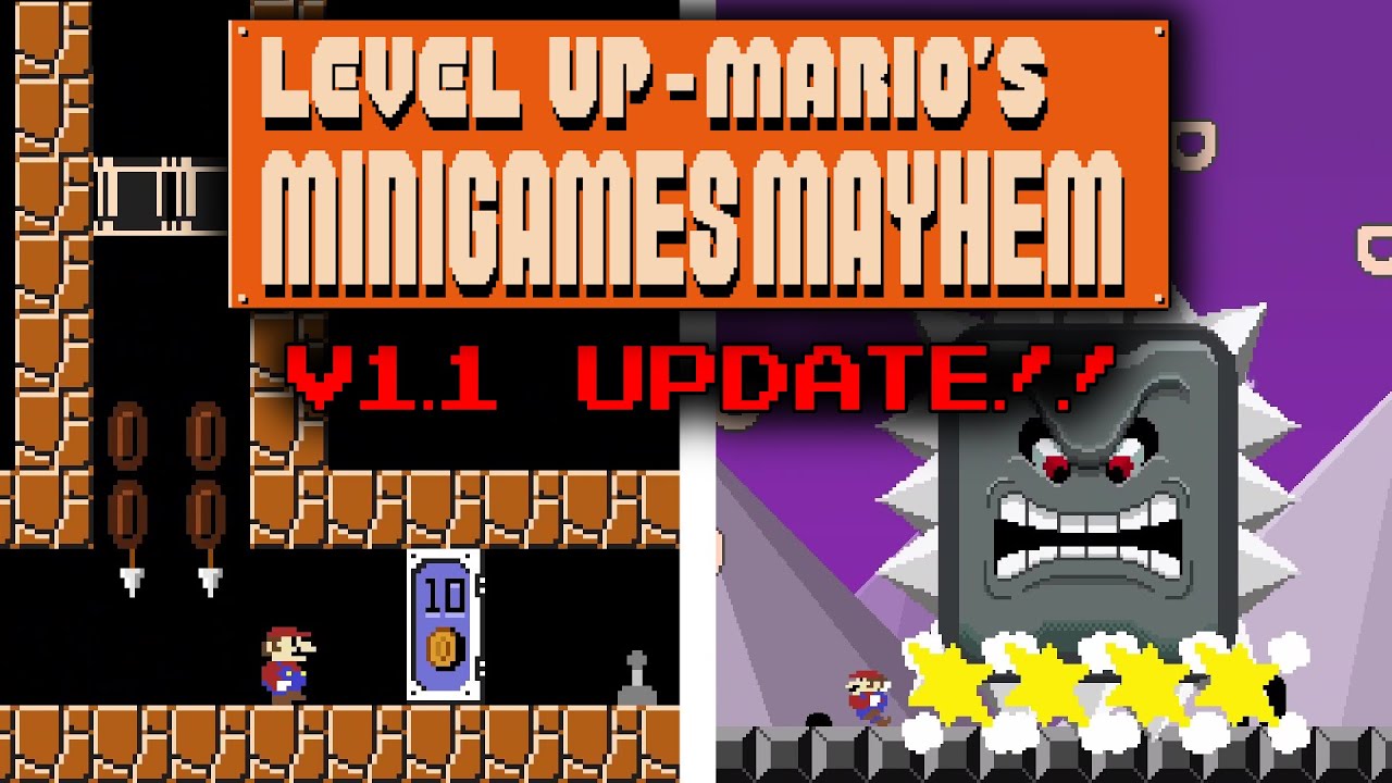 Level UP - Mario's Minigames Mayhem V1.1 Update! - YouTube