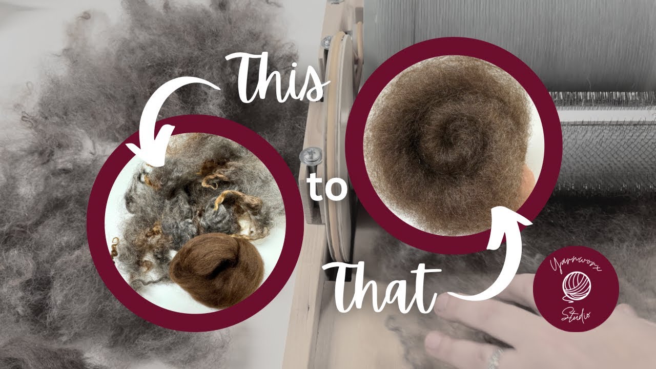 This to That: Carding Romney/Llama washed wool into a floofy batt for ...