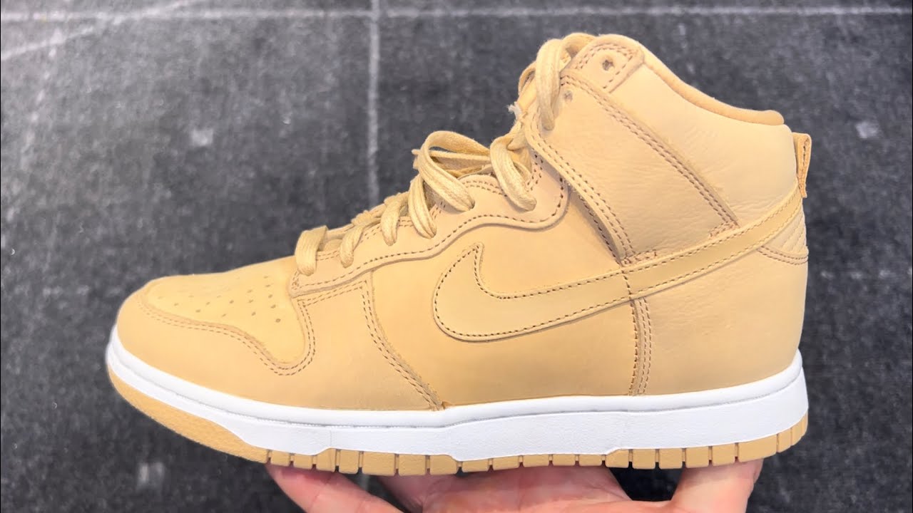 Nike Dunk High Premium Vachetta Tan Womens Shoes - YouTube