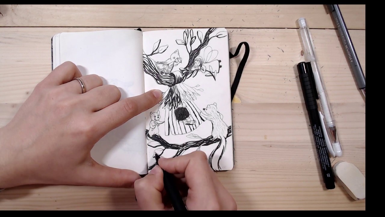 Inktober 2019 day 5: "Build" - drawing timelapse - YouTube