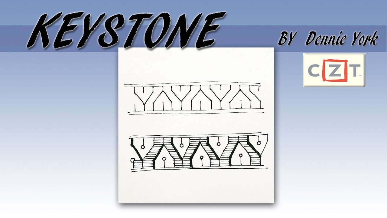 如何畫一般圖樣How to draw the Tangle Pattern KEYSTONE - YouTube