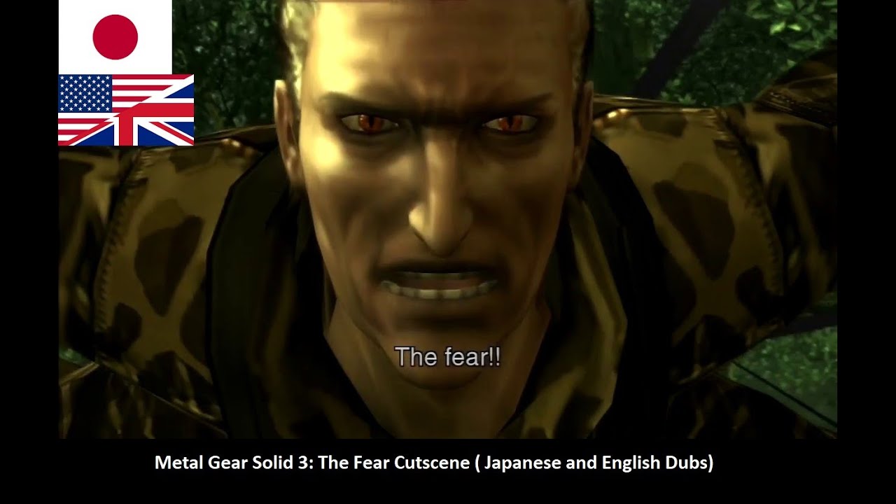 Metal Gear Solid 3: The Fear Cutscene ( Japanese and English Dubs ...