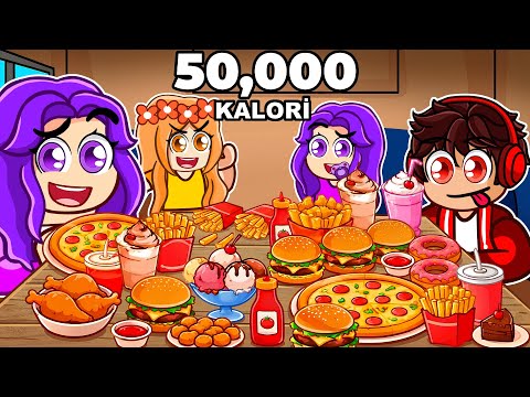 Roblox MUKBANG'DE 50.000 KALORİ YEDİK!