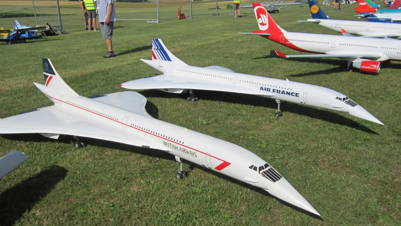 2x Concord RC 4x Turbine Model Jets - YouTube