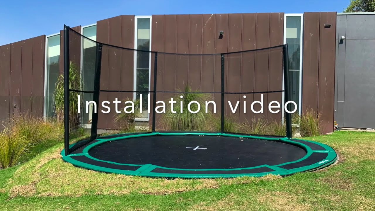 Inground tramp installation - YouTube