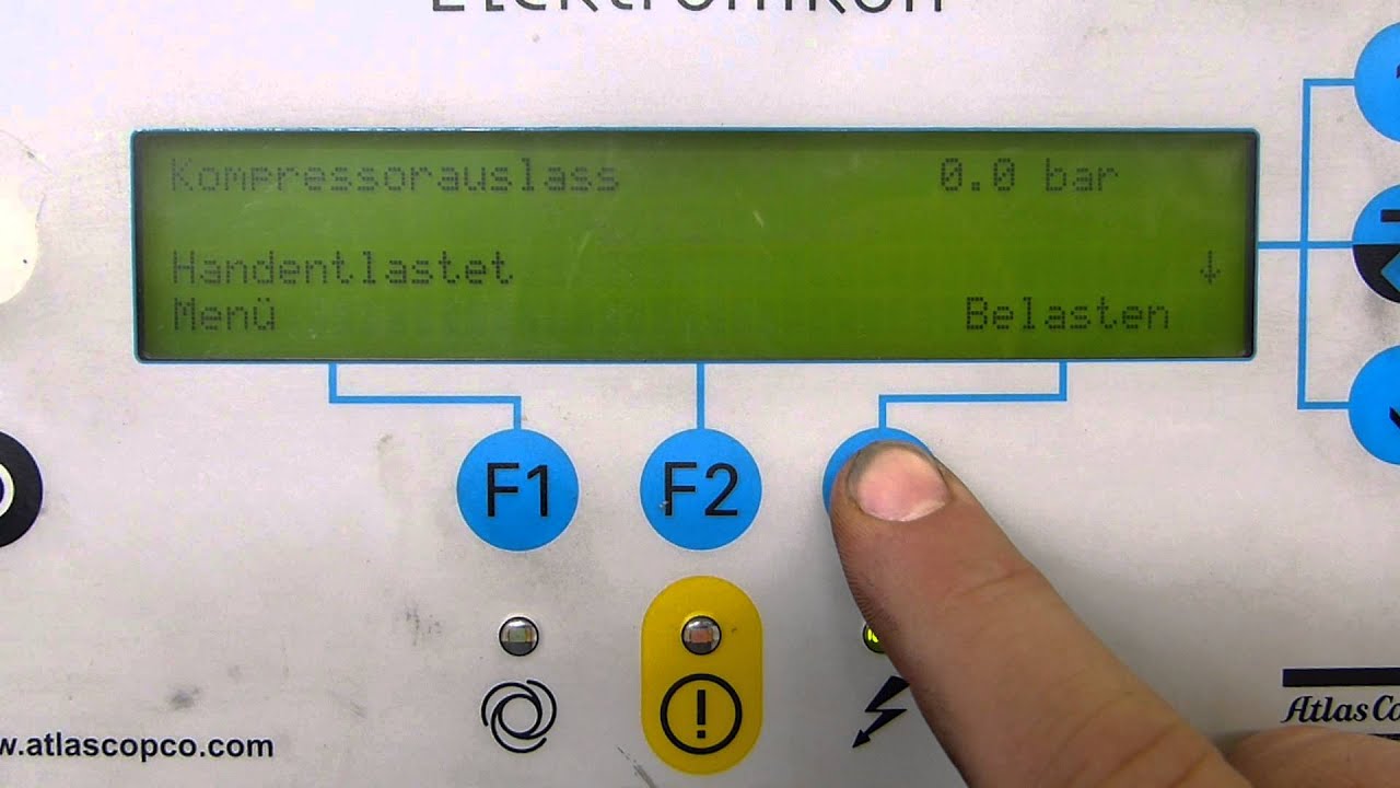 used Atlas Copco GR 200 rotary screw air compressor test run at www ...