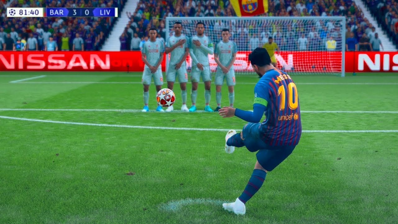 FIFA 19 Remake: LEO MESSI Astonishing Free Kick vs LIVERPOOL | 3-0 ...