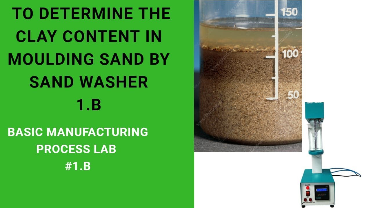 Experiment to determine the clay content in sand by clay washer or sand ...
