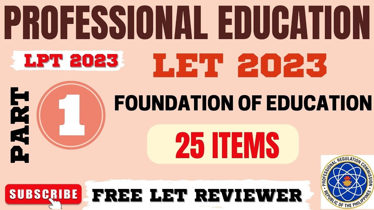 Professional Education Let Reviewer Part 1 - YouTube