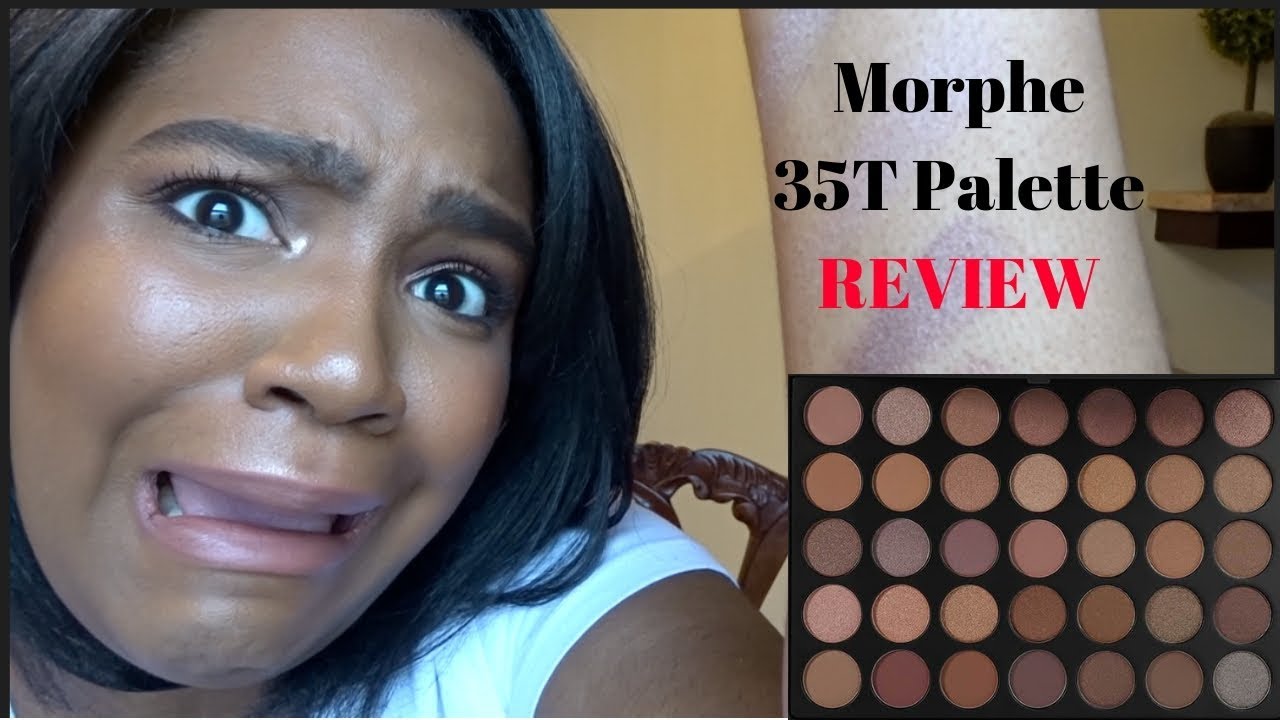 Morphe 35T Palette REVIEW + Swatches on Dark Skin - YouTube