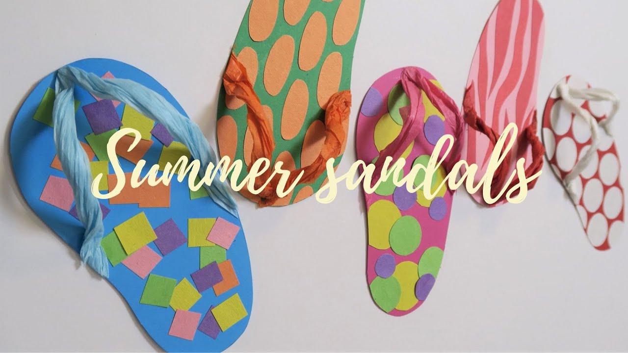 #4 Summer activity ep1: How to make paper summer sandals - YouTube