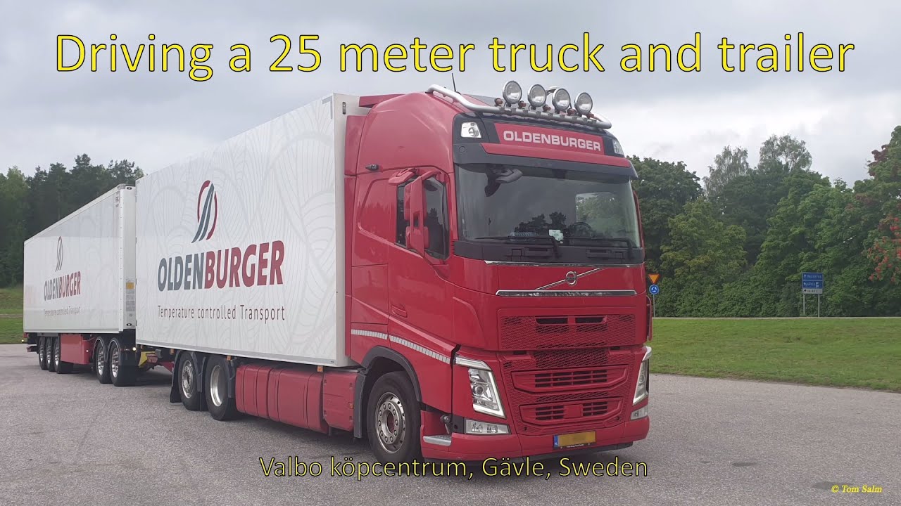 Driving a 25 meter truck and trailer (coupling camera) - YouTube