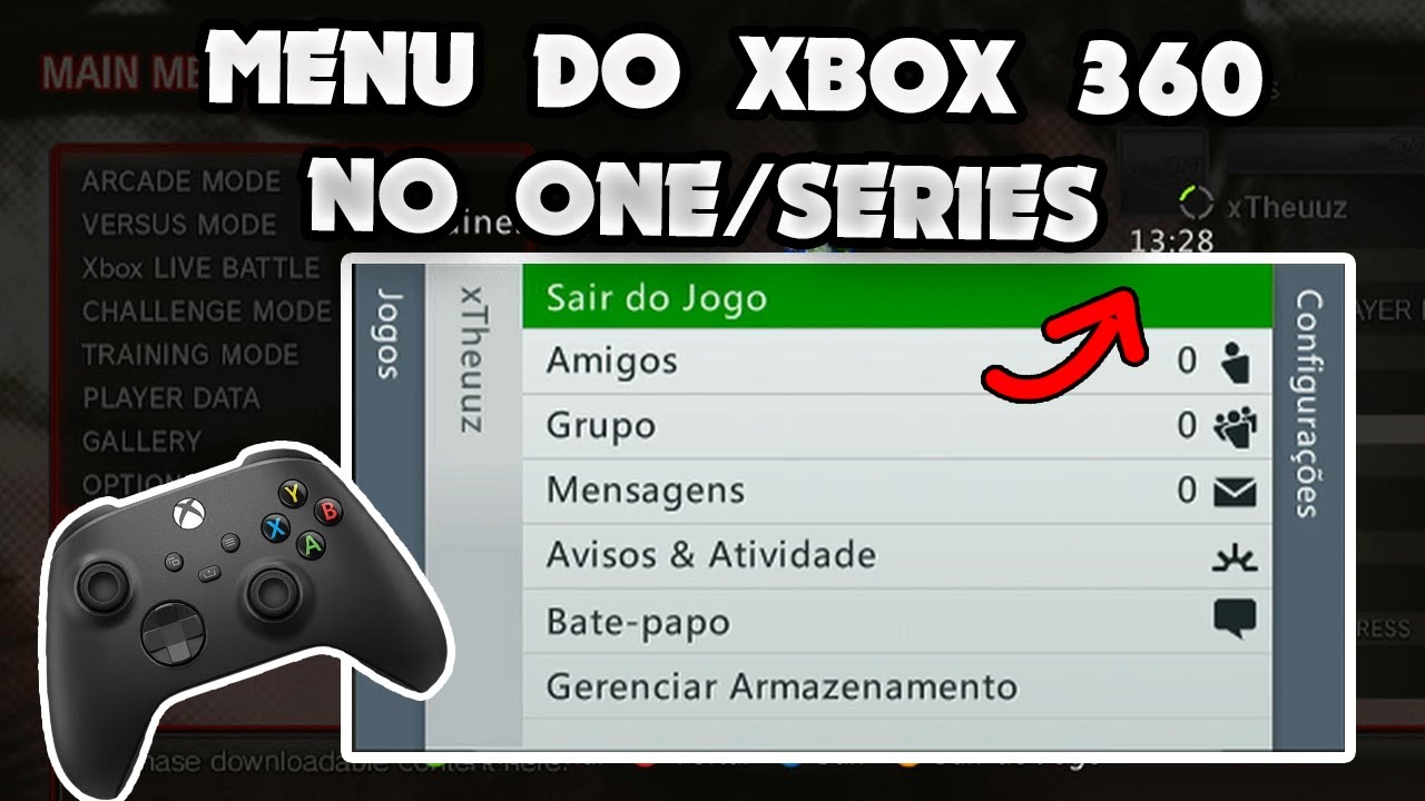 Como abrir o menu do XBOX360 no XBOX ONE/SERIES !!!!!!! - YouTube