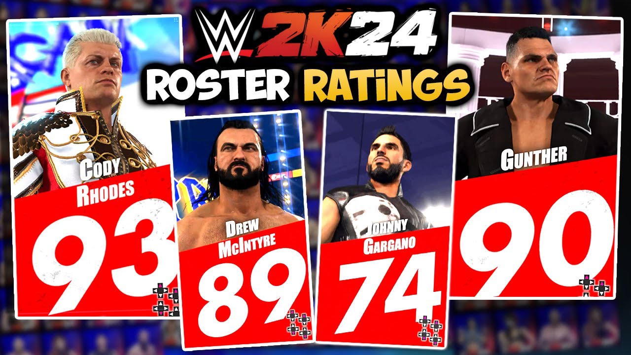 WWE 2K24 ULTIMATE Roster Ratings Reveal - YouTube