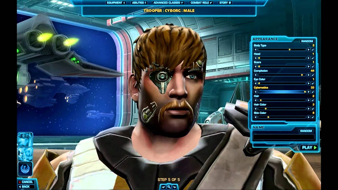 Quick Cyborg Trooper Character Creation - YouTube