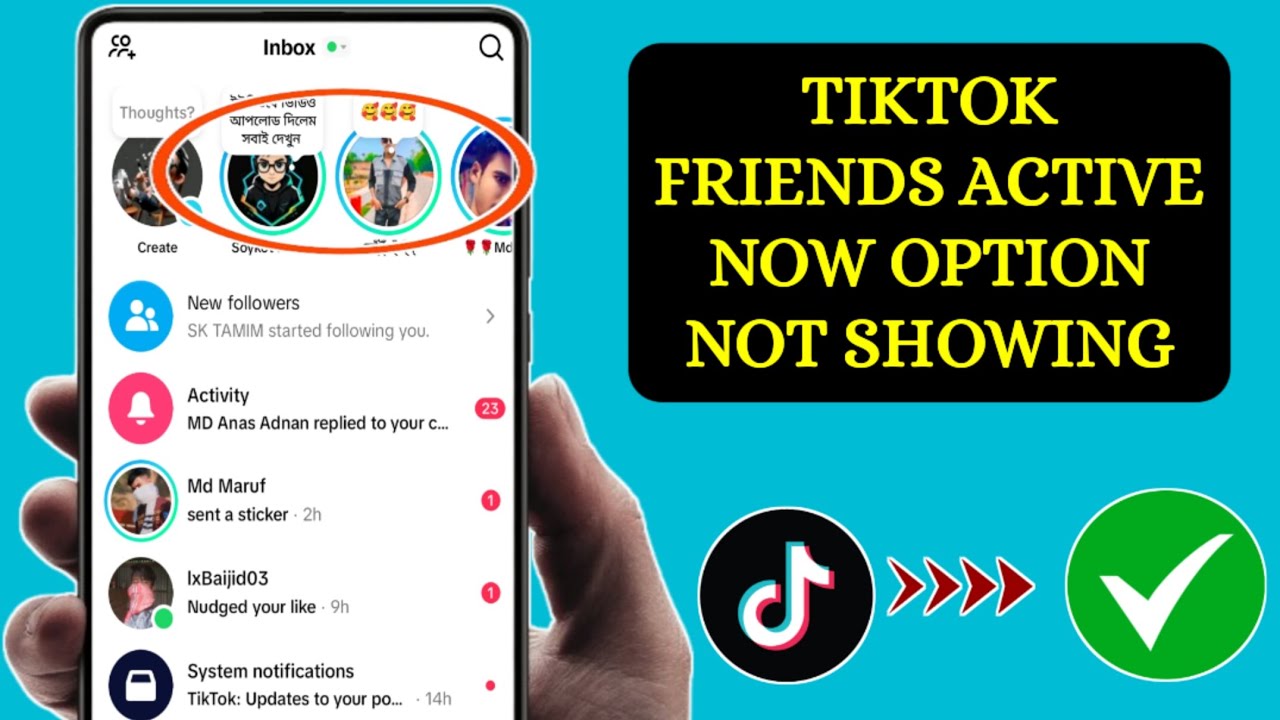 Fix Friends Active Status Not Showing Friends Not Showing On Tik Tok ...