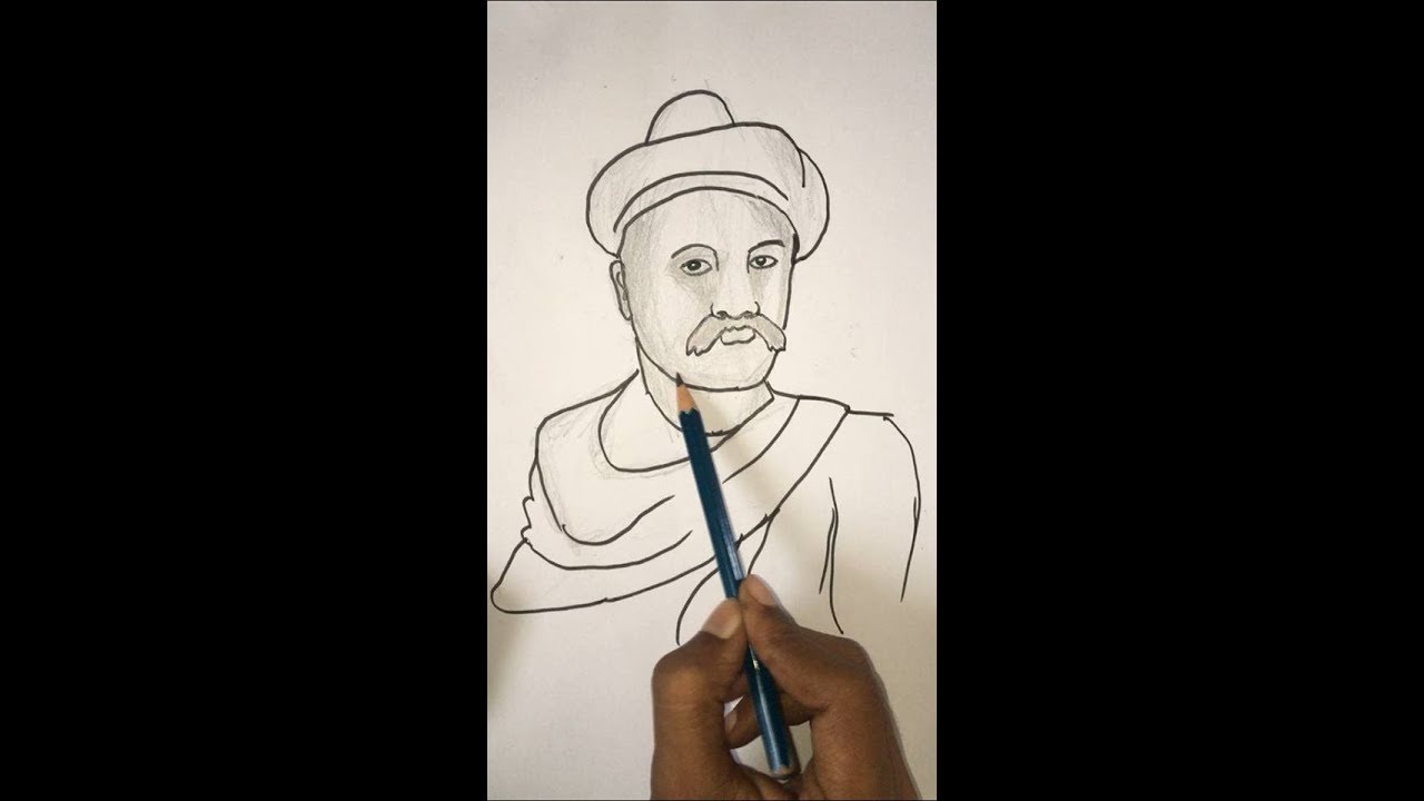 लोकमान्य तिलक Bal Gangadhar tilak draewing How to draw bal gangadhar ...