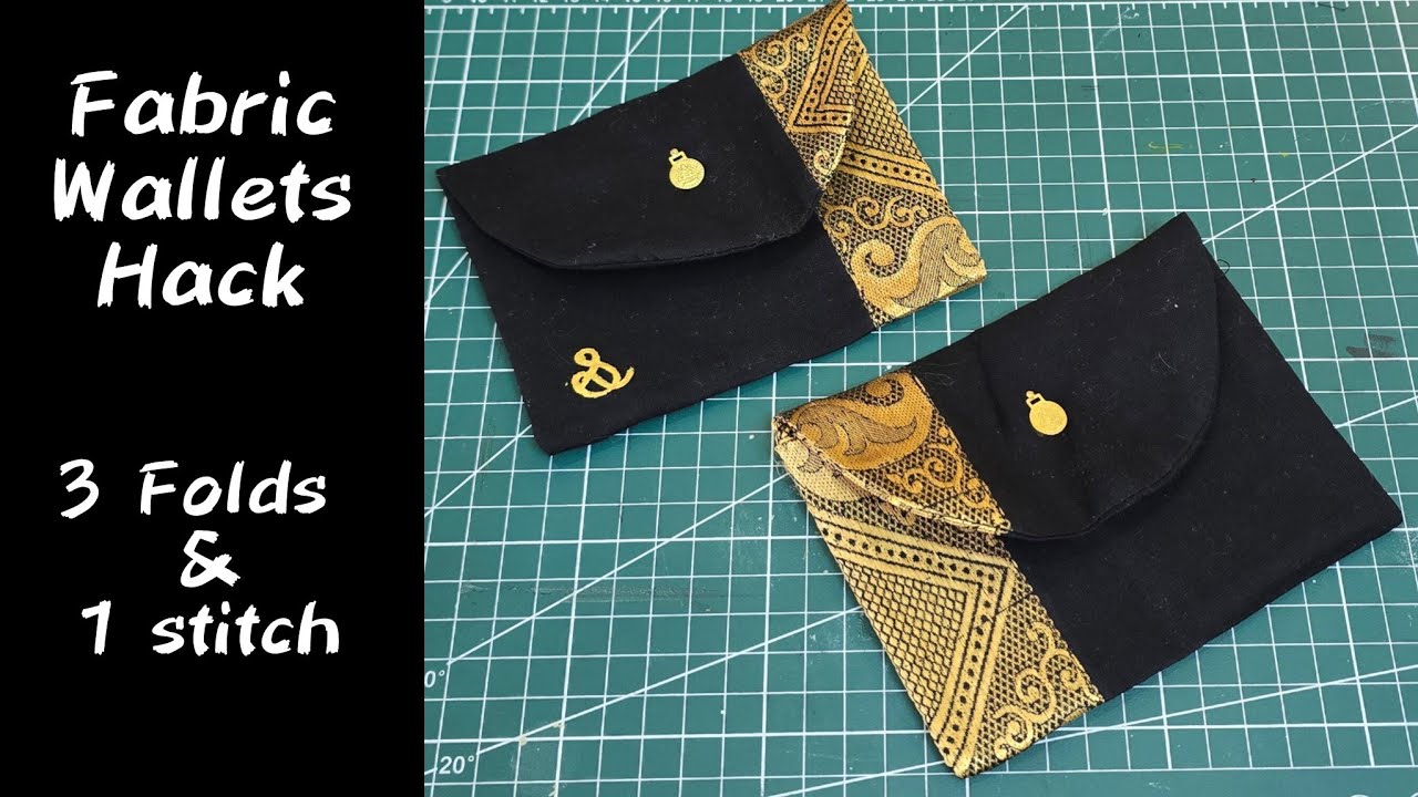 DIY Card Wallets | Passport Covers | Fabric Card Wallets Making At Home Step By Step Tutorial ...