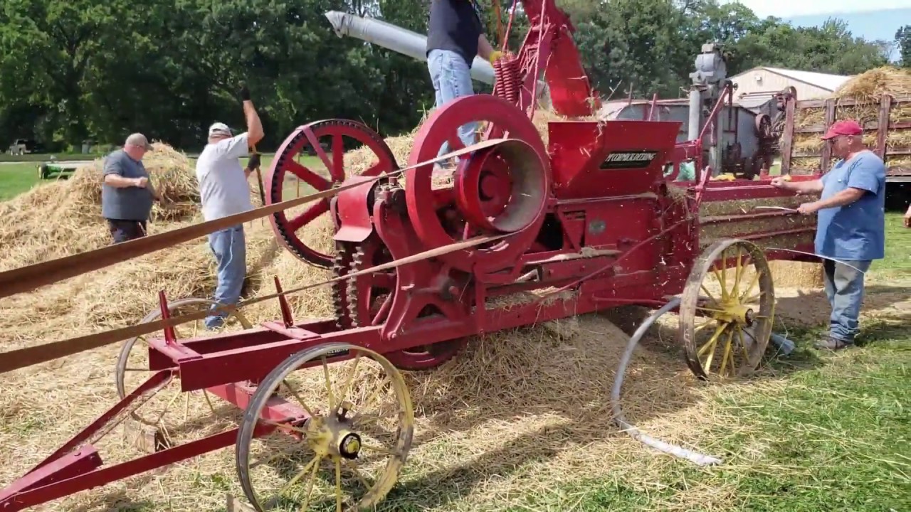 1917 McCormick Deering Baler at work - YouTube