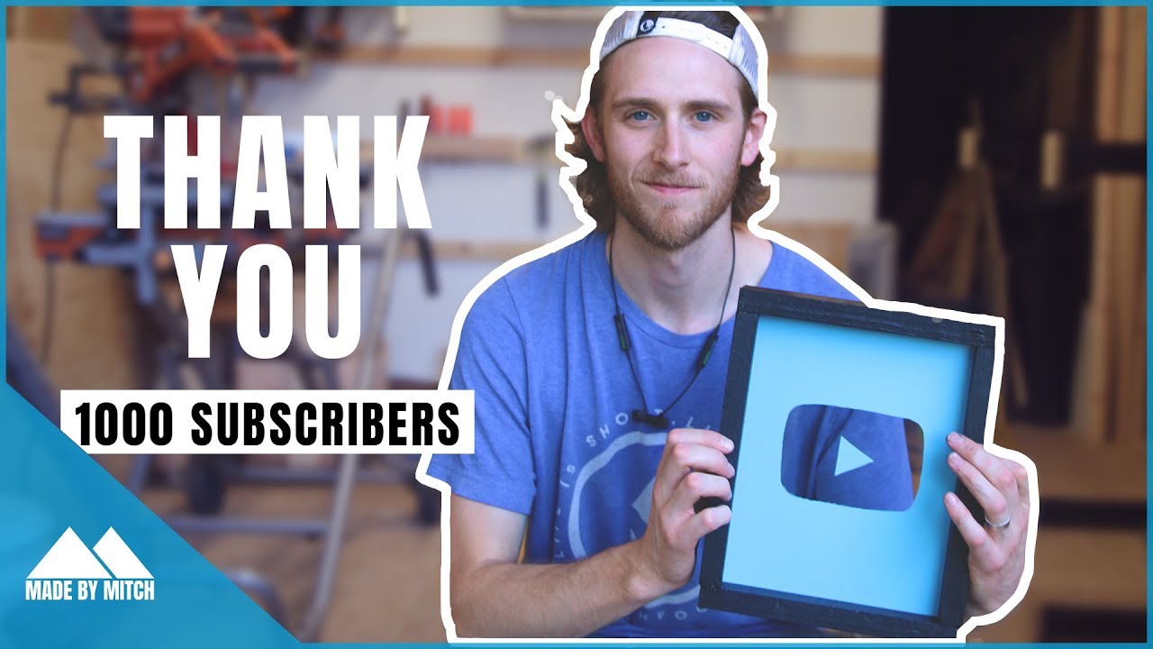 DIY Youtube Play Button for hitting 1000 subs! | Thank you - YouTube