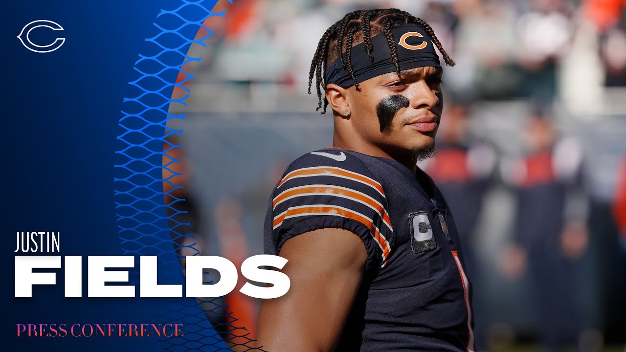 Justin Fields discusses record-breaking day | Chicago Bears - YouTube