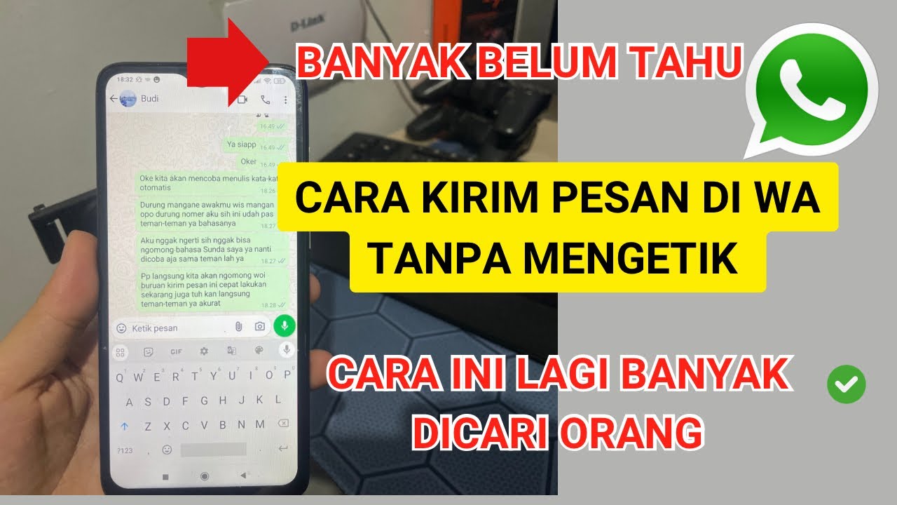 Cara kirim pesan di whatsapp tanpa mengetik - YouTube