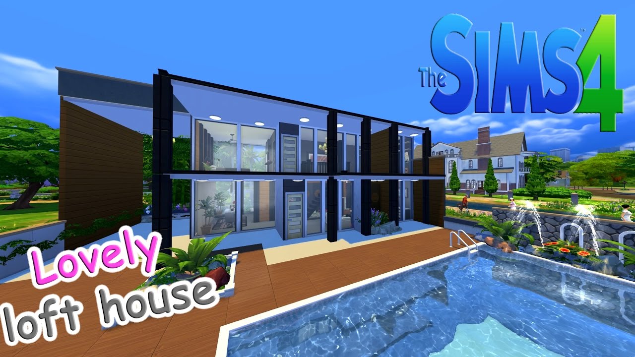 The Sims 4 : Lovely loft house - YouTube