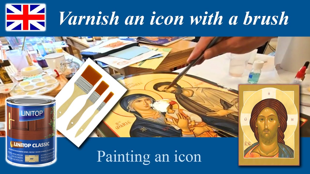Varnish an icon with a brush - YouTube