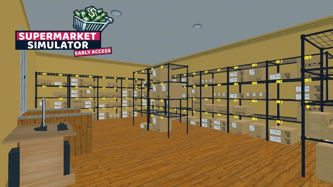 Maxing Storage Room For New Products ~ Supermarket Simulator - YouTube