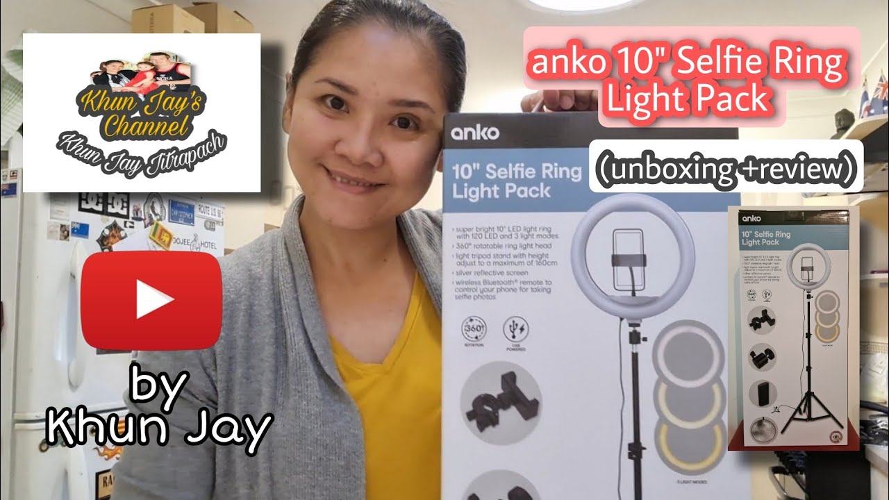 anko 10" Selfie Ring Light Pack from Kmart Australia $39 (unboxing ...