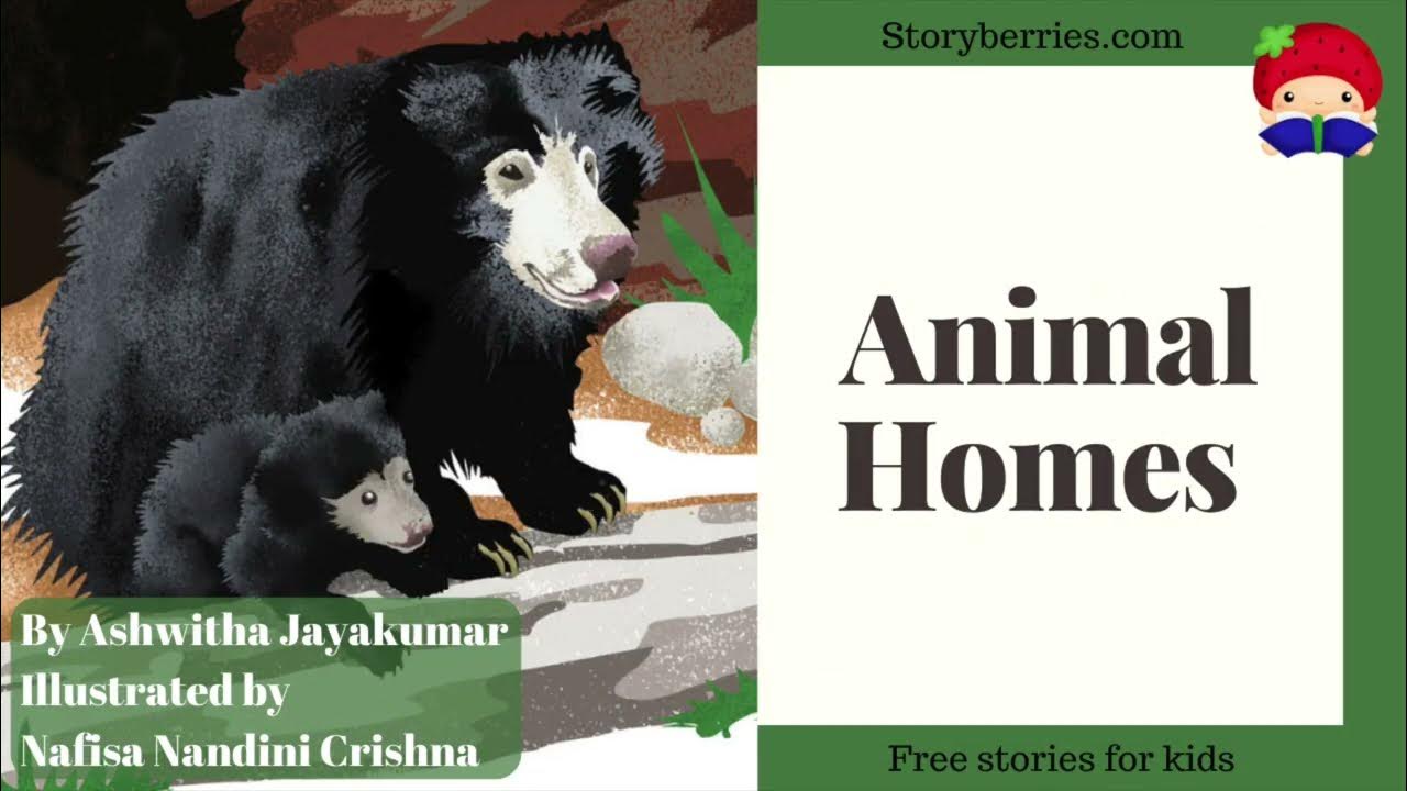 ANIMAL HOMES - Read along animated picture book with English subtitles ...
