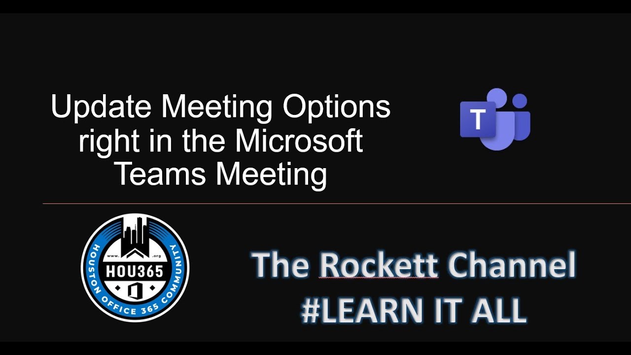 Update Meeting Options in Microsoft Teams - YouTube