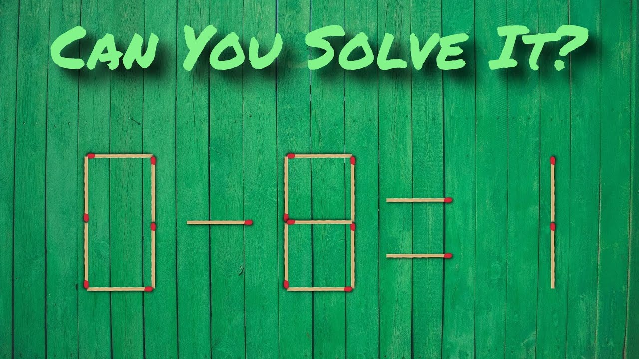 Discover the Joy of Problem Solving with These Matchstick Puzzles - YouTube