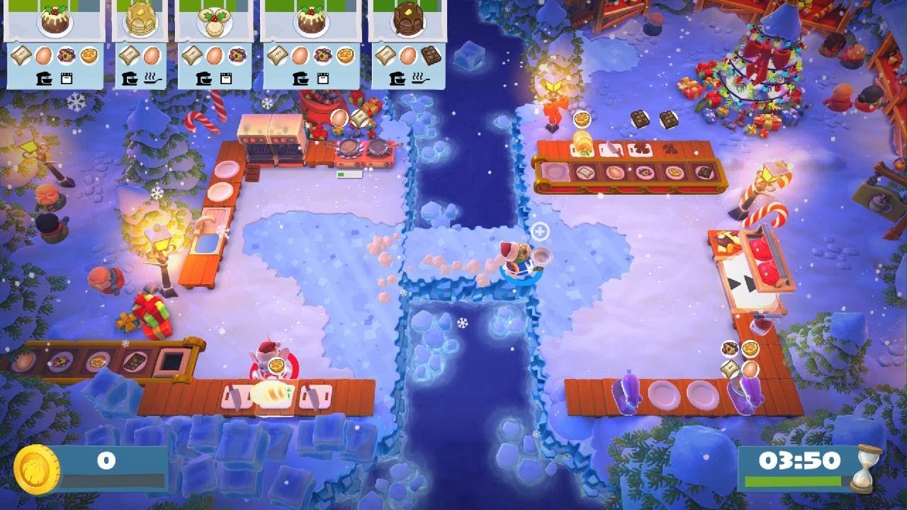 Overcooked 2 Christmas cake level One -5 - YouTube