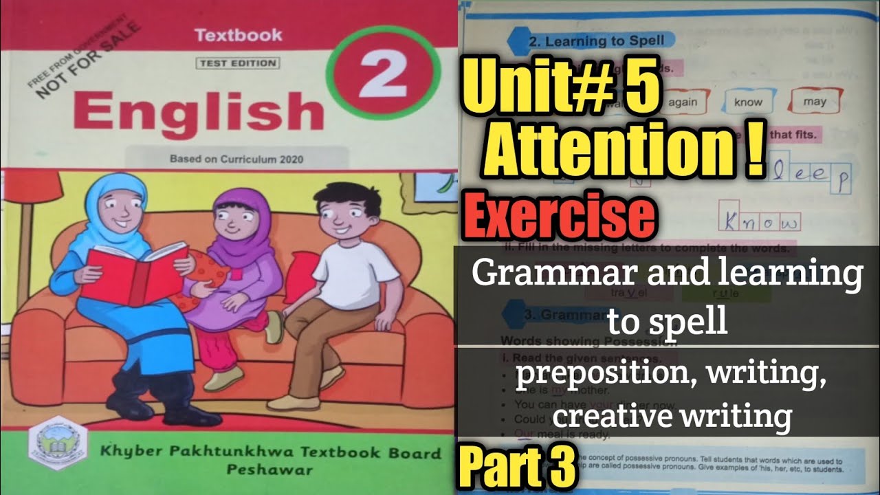 Class 2 new course English unit 5 part 3 Ex, Grammar, Preposition ...