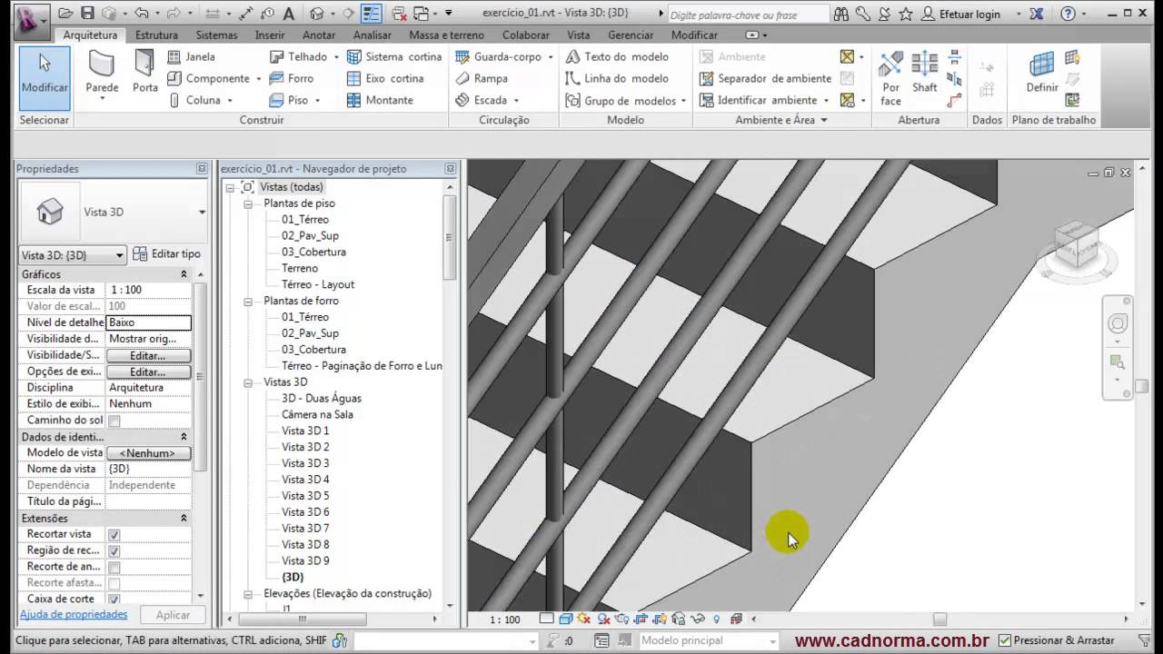 Revit II - E8-11 - Propriedades de Guarda-Corpos - YouTube