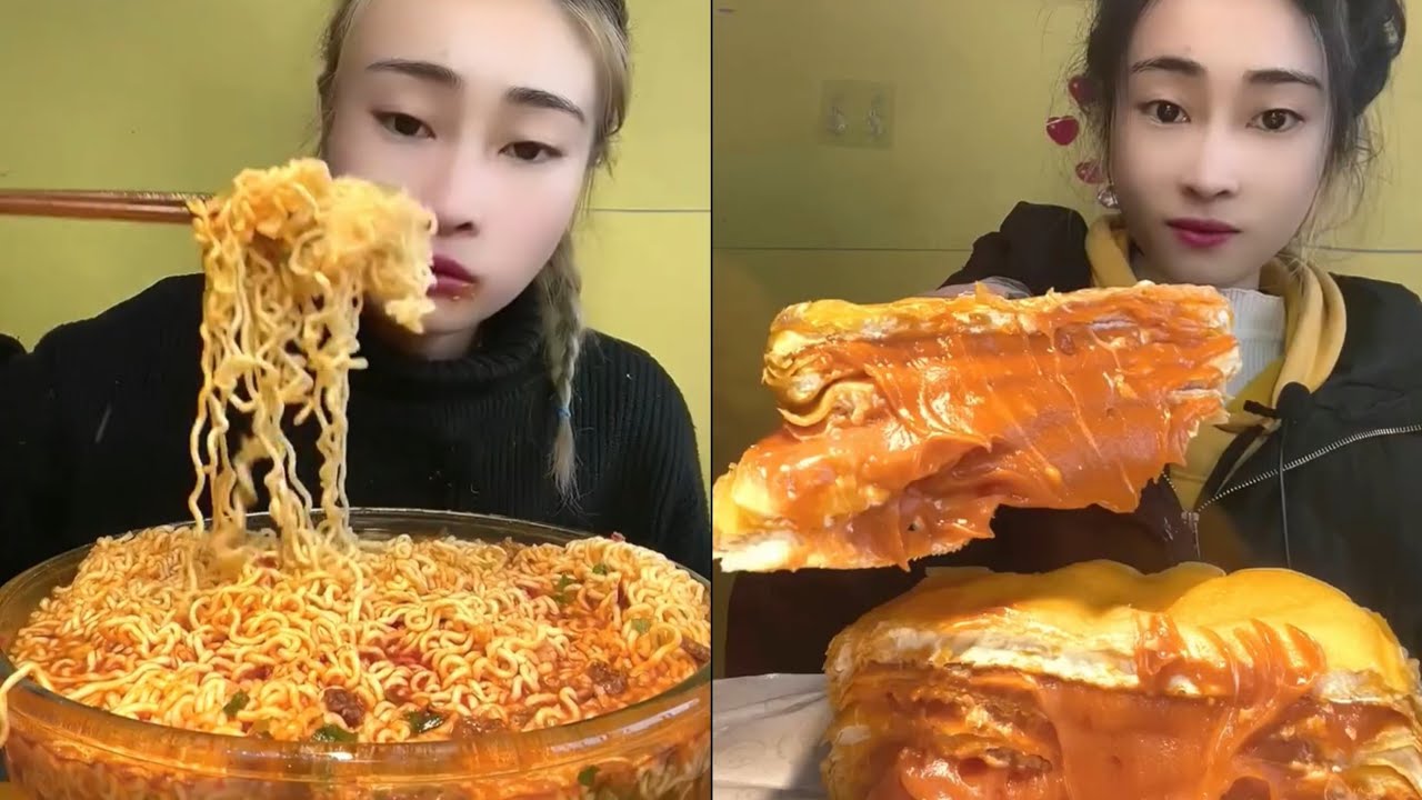Yummy noodle soup and delicious creamy cake 🍜🍰😋 - YouTube
