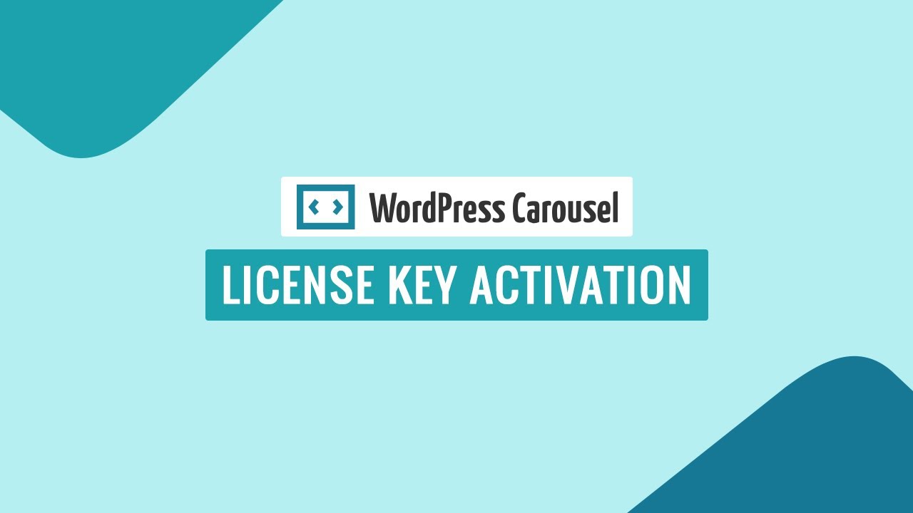 WP Carousel Pro - License Key Activation - YouTube