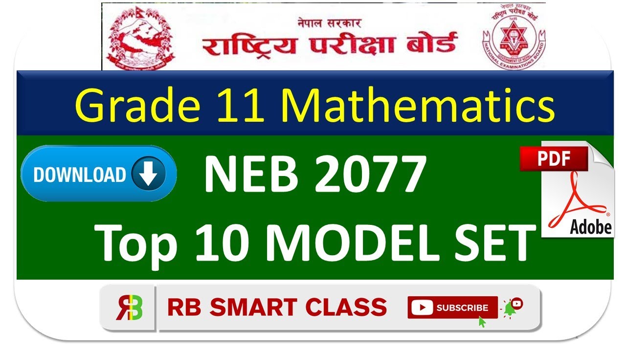 Class 11 Basic Mathematics Top 10 Model Sets 2077 || Grade XI || RB ...
