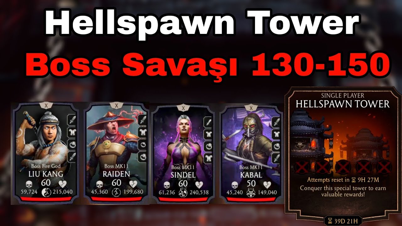 Sandığımdan Daha Zor | Hellspawn Tower Boss Savaşı 130-150 | Mk Mobile - YouTube