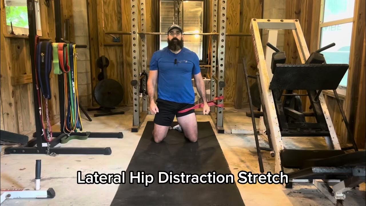 Exercise Tutorial - Lateral Hip Distraction Stretch - YouTube