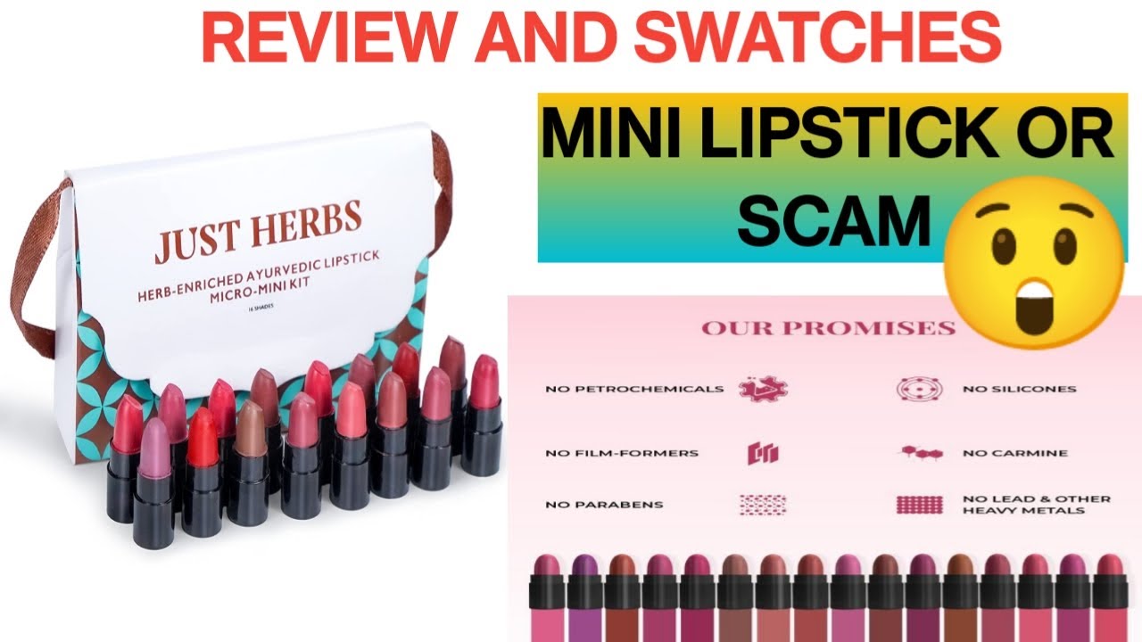 FEEL BAD BUYING MINI LIPSTICK KIT II JUST HERBS MINI LIPSTICK SET OF 16 ...