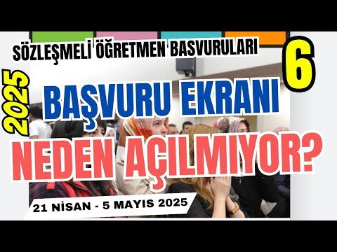 başvuru ekranı neden açılmıyor? sözleşmeli öğretmenlik başvuruları SSS?