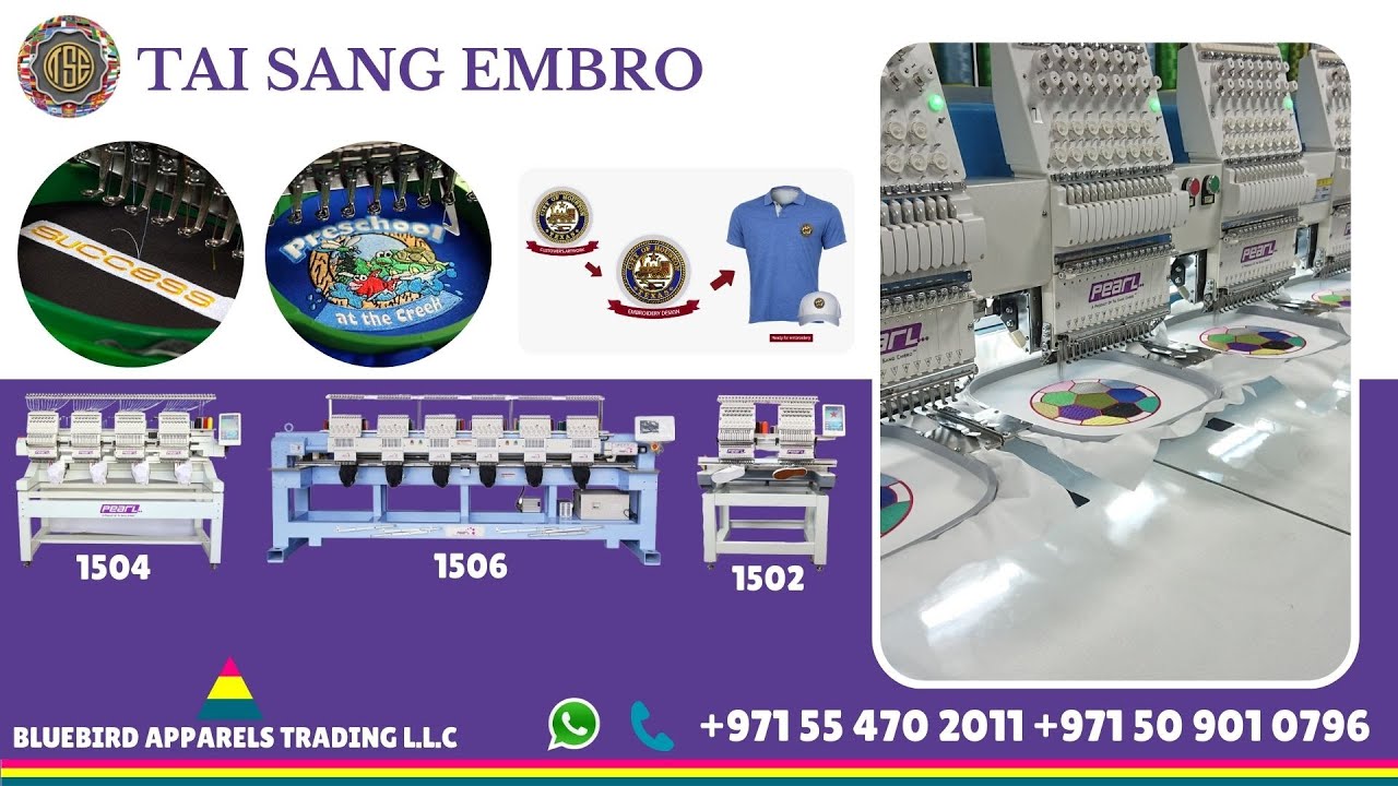 1508_Pearl Computerized Tubular Embroidery Machine. - YouTube