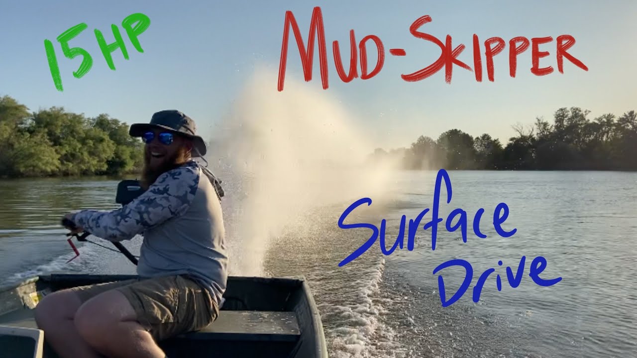 15hp Mud-Skipper Surface Drive - YouTube