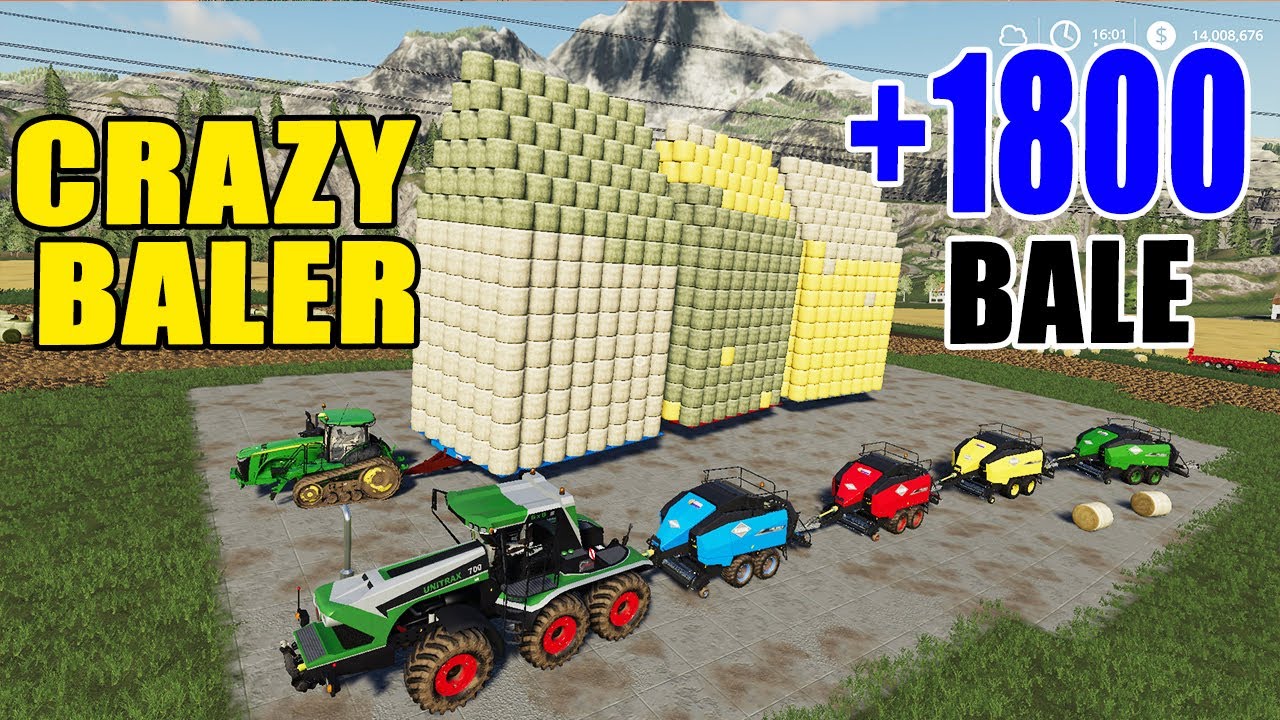 Farming Simulator 19: Crazy Baling & Loading and Transporting!! +1800 ...