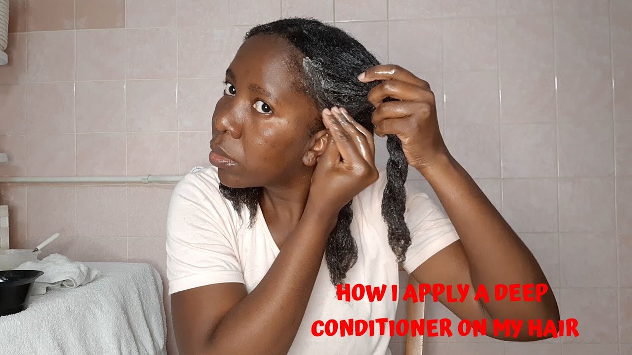 HOW I APPLY A DEEP CONDITIONER TO MY HAIR| TEXLAXED HAIR - YouTube
