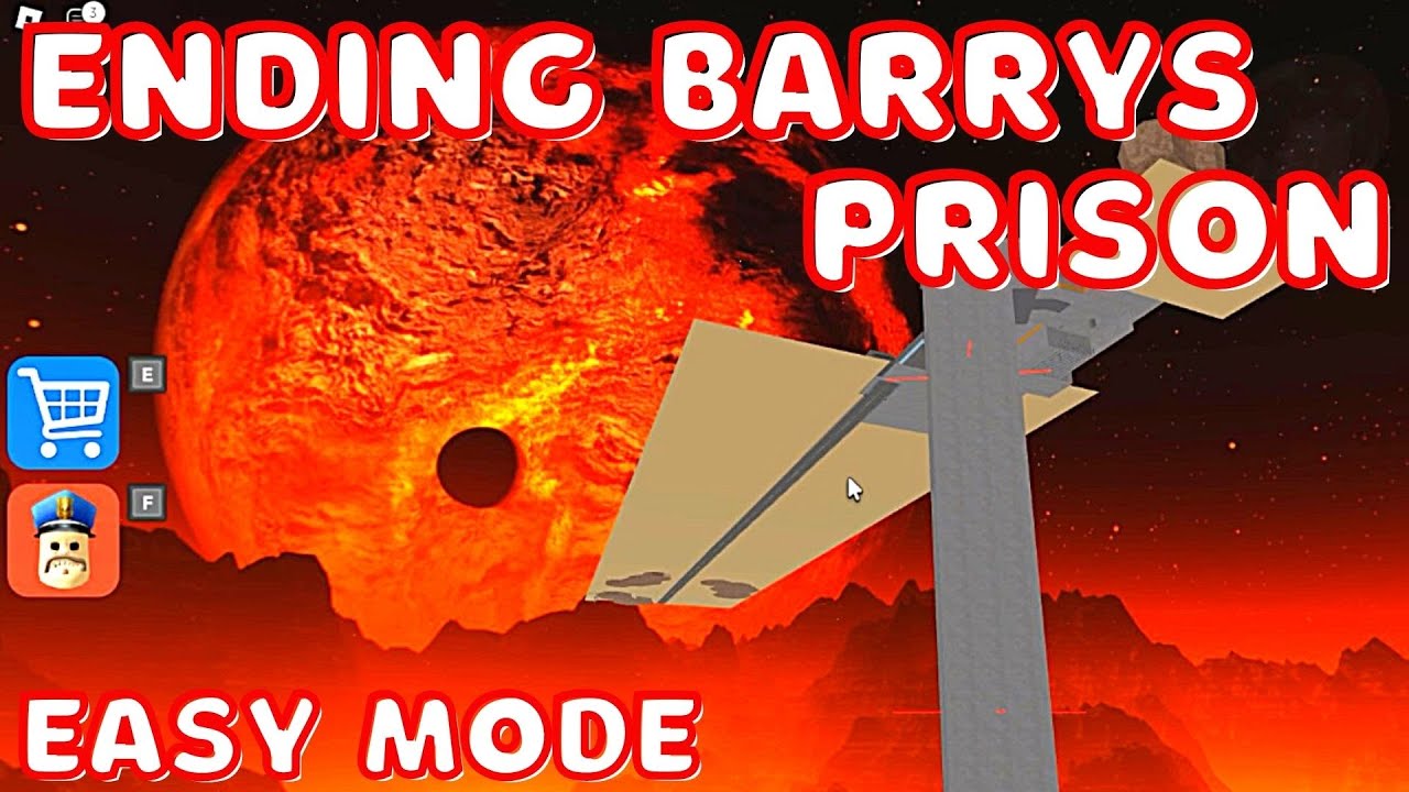 Ending Barrys Prison Barrys Prison Run Obby Walkthrough Easy Mode