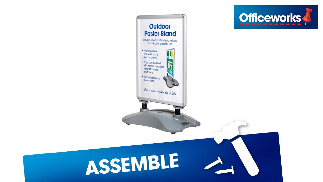 How to assemble the Outdoor Poster Stand - YouTube